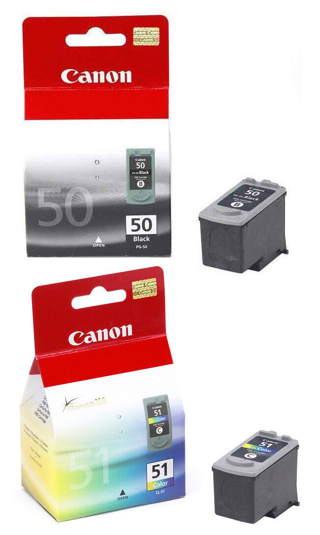 Genuine Canon PG-50 & CL-51 Ink Cartridges for Chromalife Pixma series